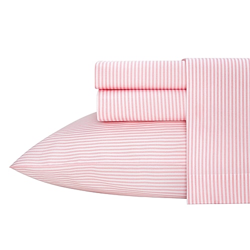 Poppy & Fritz Cotton Percale Sheet Set  One Size  Pink
