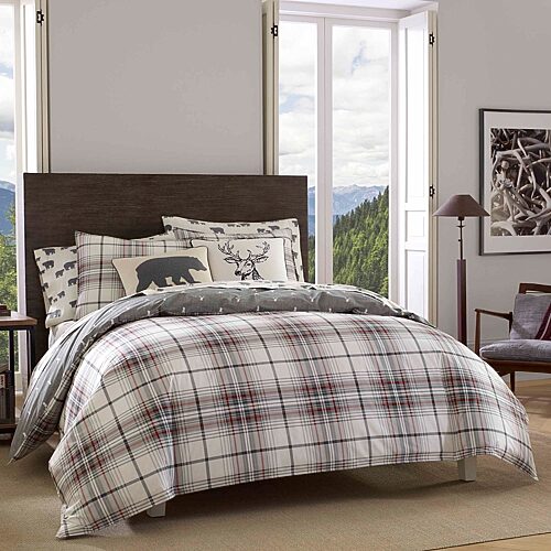 Click here for Eddie Bauer Alder Duvet Cover Set  One Size  Gray prices