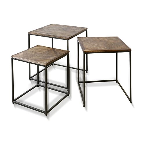 Click here for StyleCraft Logan Dark Wood Nested Side Tables - Se... prices
