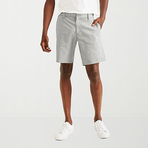 Dockers Mens Ultimate Supreme Flex Stretch Solid 9.5 Shorts - Foil Gray