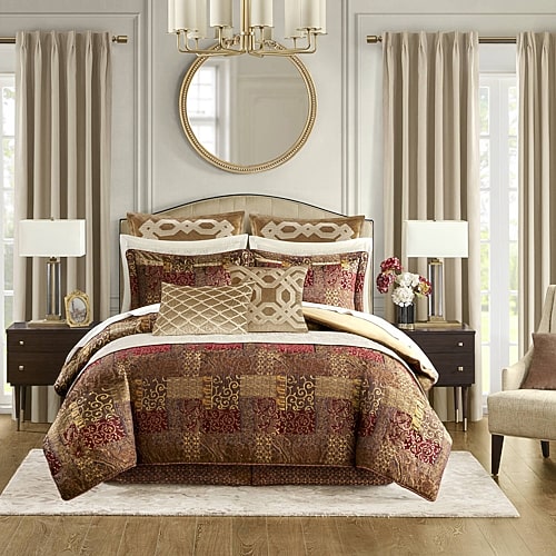 Click here for Croscill Galleria 4-Pc Comforter Set  Queen - Red prices