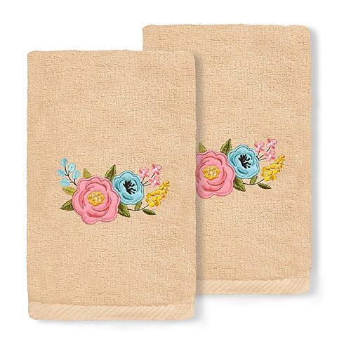 Click here for Linum Home Textiles Primavera Embroidered 2-pc. Ha... prices