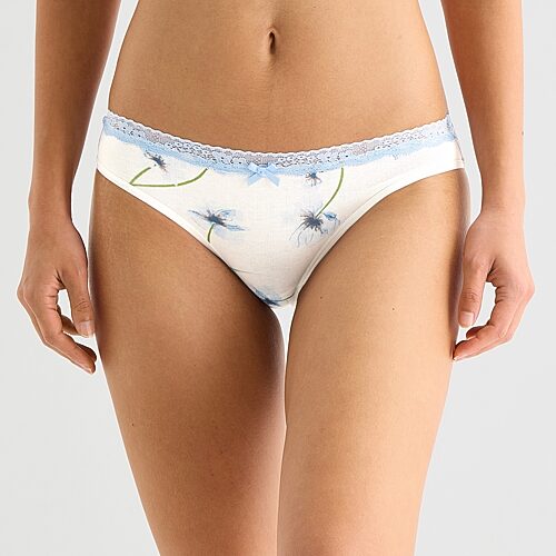 Click here for Ambrielle Cotton Bikini Panty  Medium  Blue prices