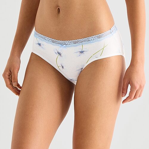 Click here for Ambrielle Cotton Hipster Panty  Small  Blue prices