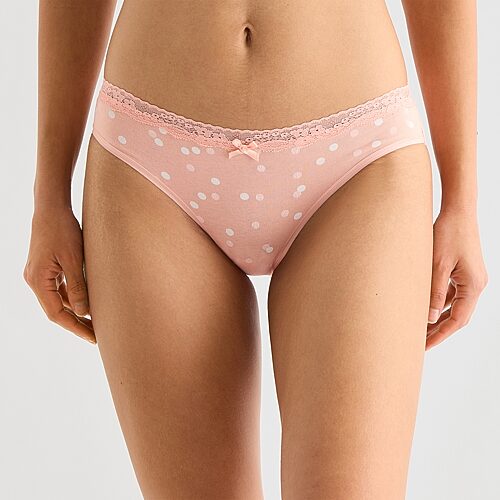 Click here for Ambrielle Cotton Bikini Panty  Small  Pink prices