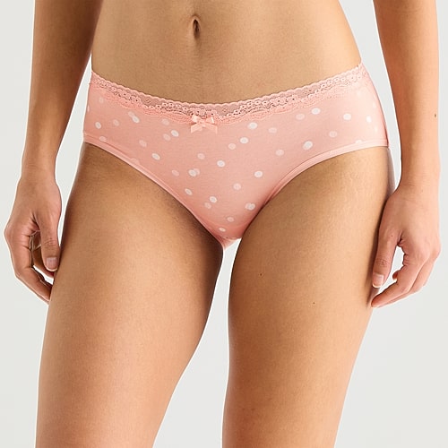 Click here for Ambrielle Cotton Hipster Panty  X-large  Pink prices