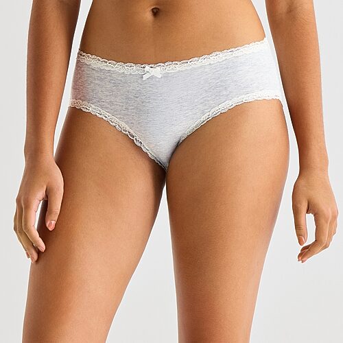 Click here for Arizona Body Cotton with Lace Hipster  Medium  Gra... prices