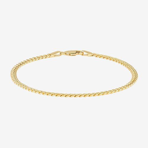 Click here for Made in Italy Womens 14K Gold 7.5 Inch Hollow Chai... prices
