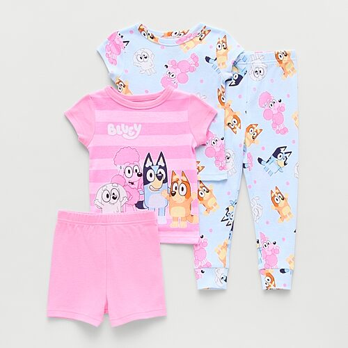 Click here for Toddler Girls Bluey Crew Neck Short Sleeve 4-pc. P... prices