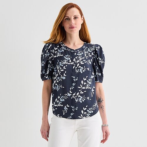 Click here for Liz Claiborne Womens Round Neck Short Sleeve Blous... prices