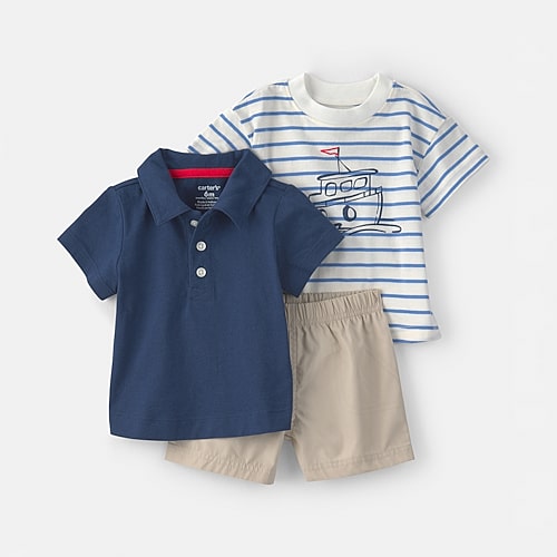 Click here for Carters Baby Boys Nautical Polo Shirt  Short-Sleev... prices