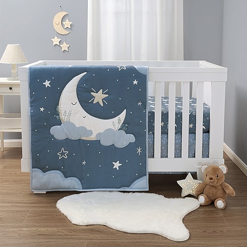 Click here for The Peanutshell Crib Bedding Set  One Size  Blue prices