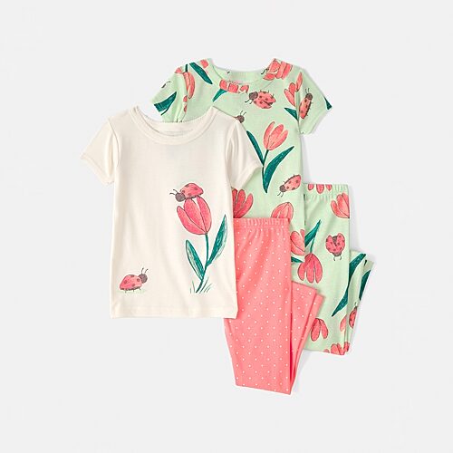 Click here for Toddler Girl Carters(R) 4pc.Tulip & Lady Bug PJ Se... prices