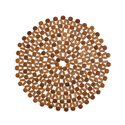 Click here for Jenny Martinez Wood Beaded Placemat  One Size  Bro... prices