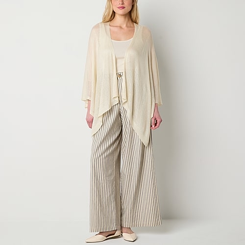 Click here for a.n.a Open Knit Wrap  One Size  White prices