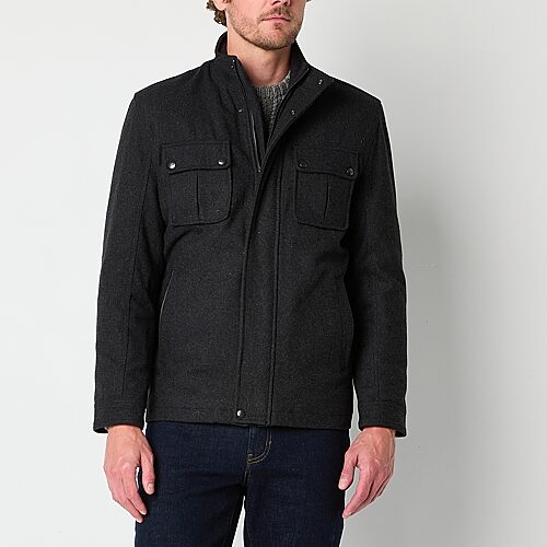 Click here for Vintage Leather Mens Midweight Coat  Small  Black prices