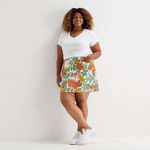 Click here for St. Johns Bay Womens Cotton Blend Skort  22w  Mult... prices