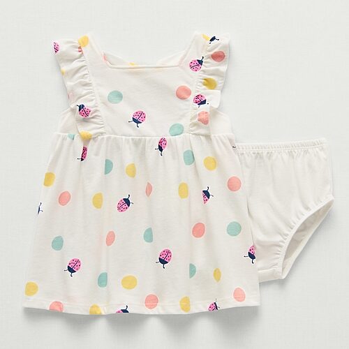 Click here for Okie Dokie Baby Girls Dress Set  Newborn  White prices