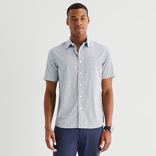 Click here for Stylus Mens Short Sleeve Regular Fit Button-Down S... prices
