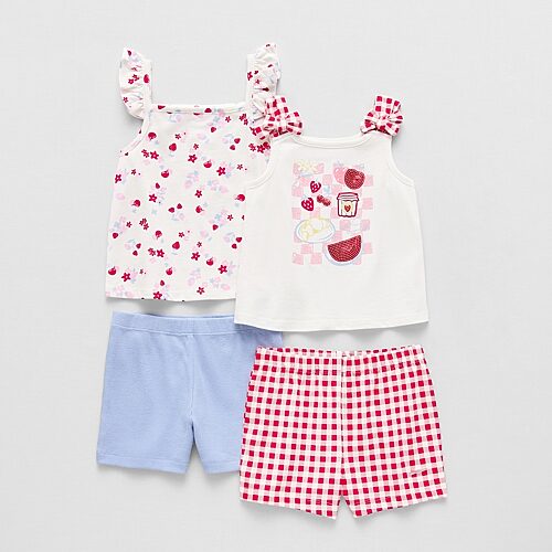Click here for Little Lass Toddler Girls 4-pc. Short Set  2t  Red prices