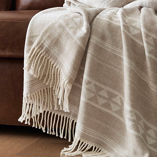 Click here for Woolrich Alberta Cotton Blend Throw  One Size  Whi... prices