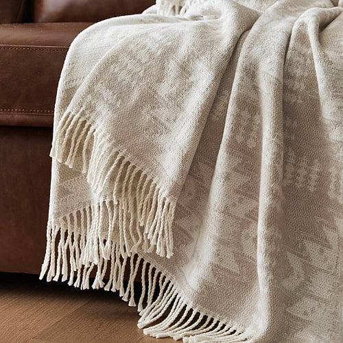 Click here for Woolrich Alberta Cotton Blend Throw  One Size  Bei... prices