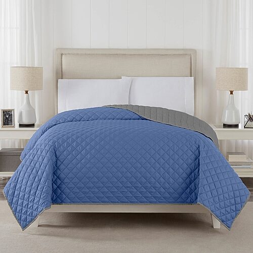 Click here for Martex Reversible Quilt  One Size  Blue prices