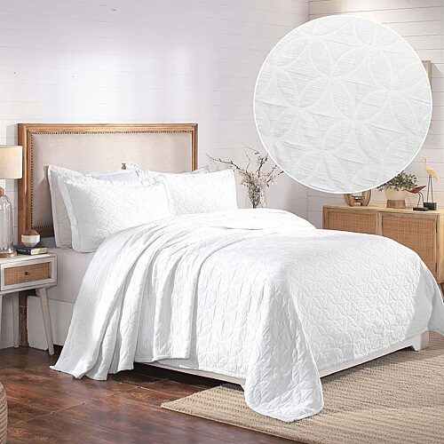Click here for SUPERIOR Serenity Cotton Matelasse Textured Jacqua... prices