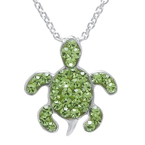 Click here for Sparkle Allure Turtle Womens Green Pure Silver Ove... prices
