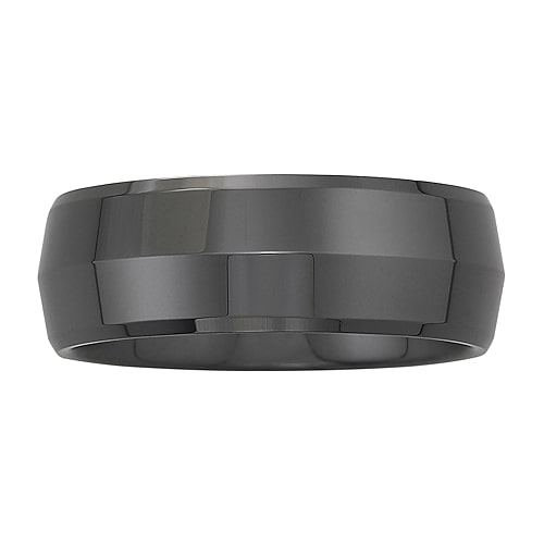Click here for Mens 8mm Domed Band Ceramic  10 1/2  Black prices