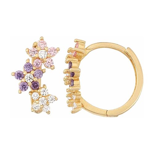 Click here for Girls Multi Color Cubic Zirconia 14K Gold Over Sil... prices