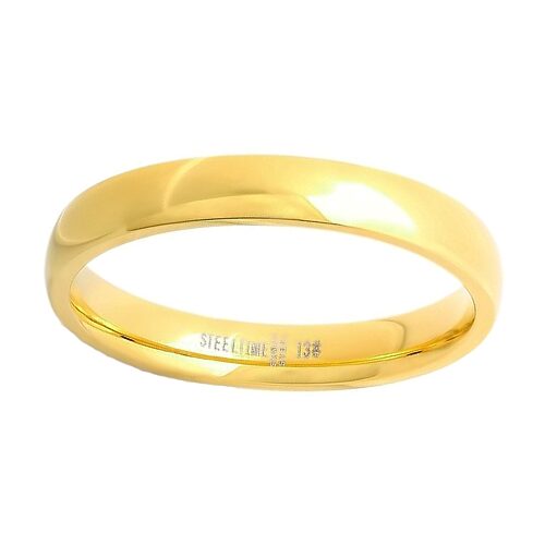 Click here for Steeltime Mens 4MM 18K Gold Stainless Steel Band... prices