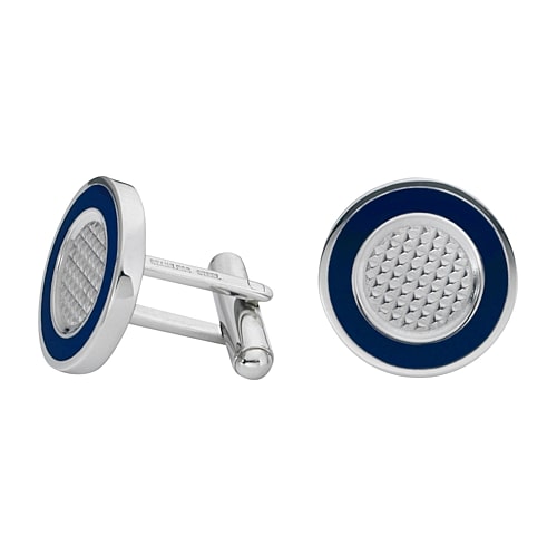 Click here for Round Stainless Steel Cuff Links with Enamel Borde... prices