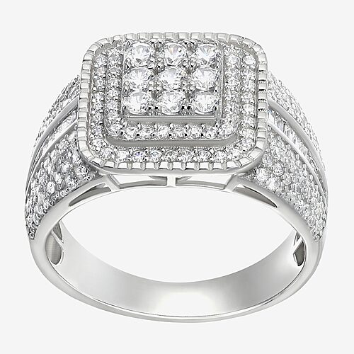 Click here for Mens Cubic Zirconia Sterling Silver Square Fashion... prices
