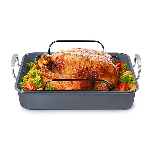 Click here for Black+Decker 16.5x13 Non-Stick Roasting Pan with R... prices