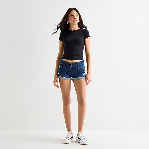 Click here for Arizona Womens 2 1/2 Low Rise Juniors Denim Short... prices