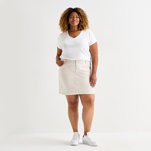 Click here for St. Johns Bay Womens Cotton Blend Skort  22w  Beig... prices