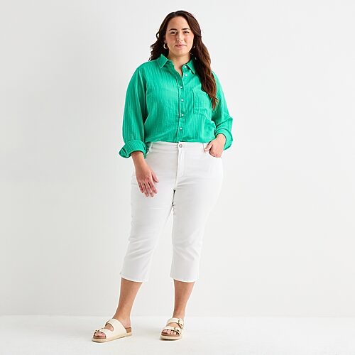 Click here for St. Johns Bay Womens Plus Secretly Slender Mid Ris... prices
