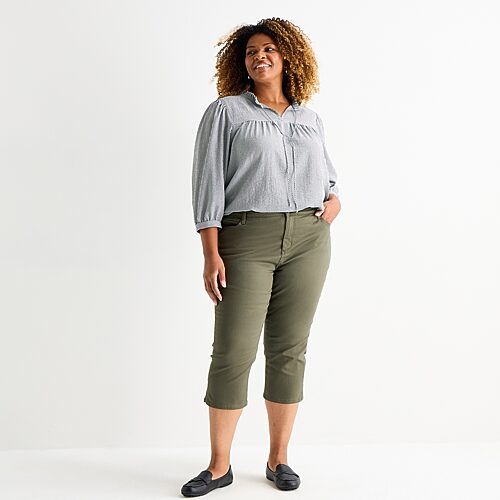 Click here for St. Johns Bay Womens Plus Secretly Slender Mid Ris... prices