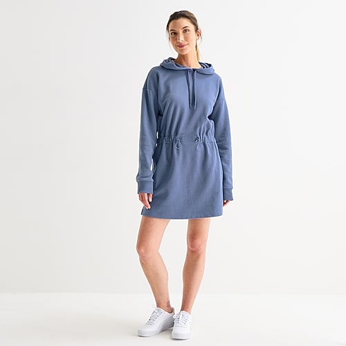 Click here for Xersion Long Sleeve Sweatshirt Dress  X-large  Blu... prices