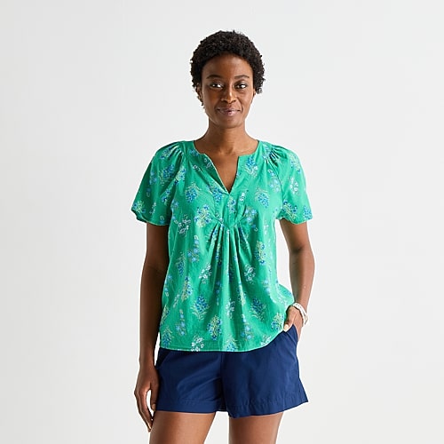 Click here for St. Johns Bay Womens V Neck Short Sleeve Blouse  P... prices