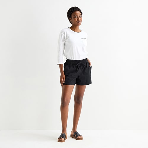 Click here for St. Johns Bay Womens Pull-On Short  Large  Black prices