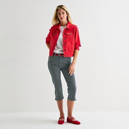 Click here for St. Johns Bay Womens Secretly Slender Mid Rise Cap... prices