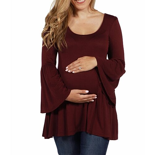 Click here for 24seven Comfort Apparel Maternity Womens Scoop Nec... prices