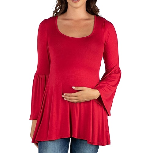 Click here for 24seven Comfort Apparel Maternity Womens Scoop Nec... prices