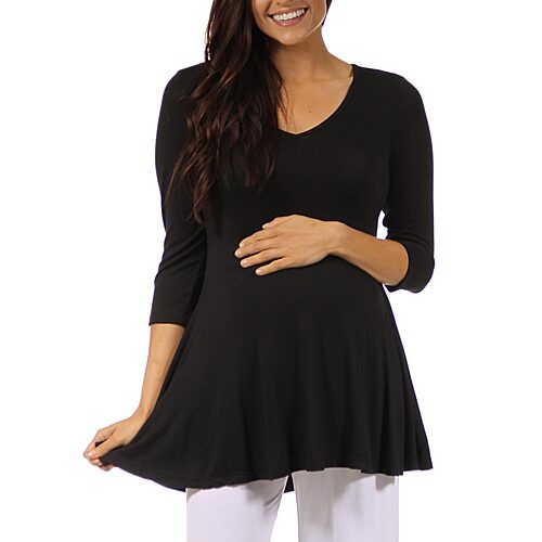 Click here for 24seven Comfort Apparel Maternity Womens V Neck 3/... prices