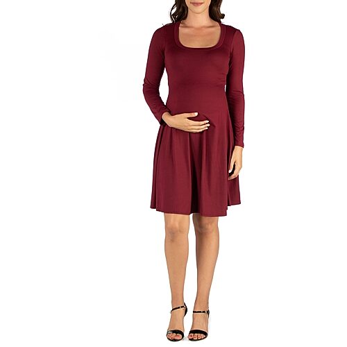 Click here for 24seven Comfort Apparel Womens Maternity Scoop Nec... prices