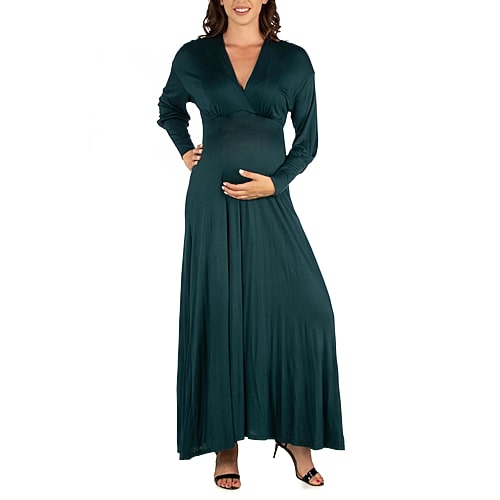Click here for 24seven Comfort Apparel Womens Maternity V Neck Lo... prices