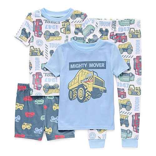 Click here for Toddler Boys Crew Neck Short Sleeve 4-pc. Pajama S... prices