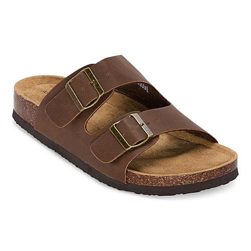 Click here for Arizona Jean Co Mens Footbed Sandals  Large  Brown prices